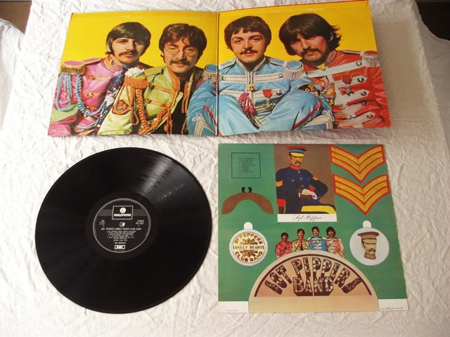 THE BEATLES SGT PEPPER 1969 ONE EMI BOX with RARE STEREO/MONO COVER ...