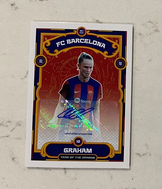 2023-24 TOPPS BARCELONA Team Dragon Year Graham Hansen Autograph SSP ...