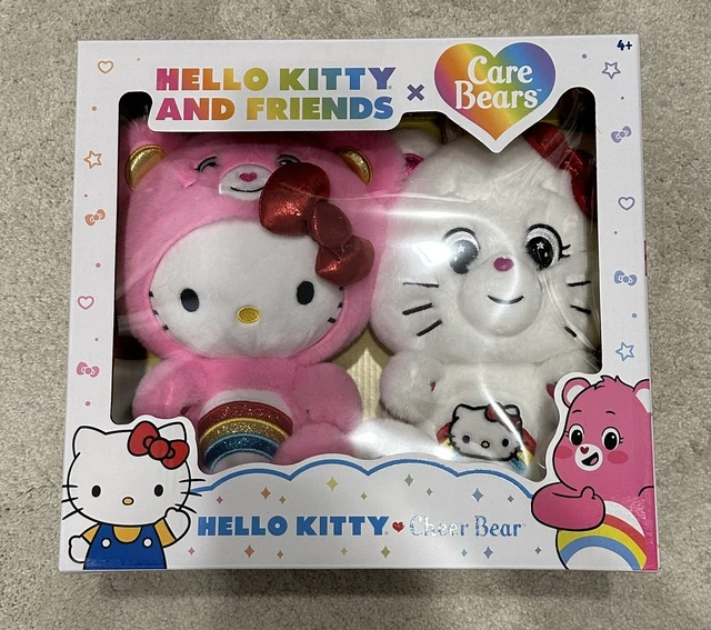 HELLO KITTY AND Friends x Care Bears Cheer Bear Sealed Box Set 2 Plush ...