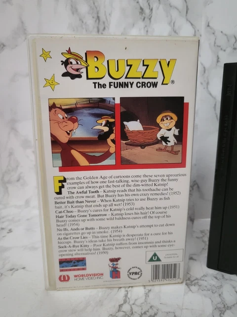 VINTAGE BUZZY THE Funny Crow VHS Video Tape 1950s Cartoon £14.99 ...
