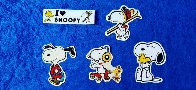 ADESIVI VINTAGE STICKERS Snoopy Peanuts Woodstock Lotto Anni 80 Sy1 EUR ...
