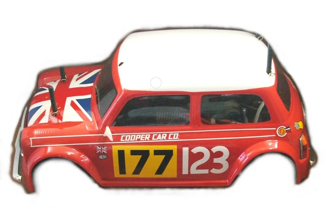 CLASSIC MINI COOPER S PAINTED Body Shell for 1:10 RC MINI Tamiya M05 ...