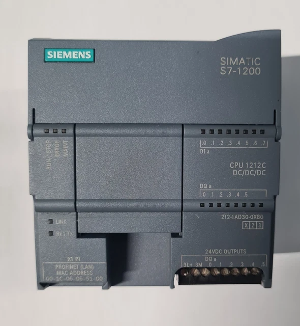 SIEMENS 6ES7212-1AD30-0XB0 CPU Plc Simatic S7-1200 EUR 150,00 - PicClick IT