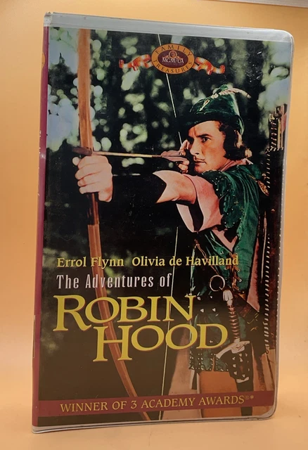 THE ADVENTURES OF Robin Hood VHS 1938, 1997 Clamshell Errol Flynn MGM £ ...