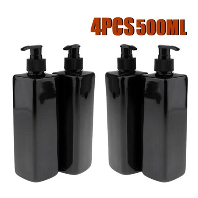 LOT DE BOUTEILLES distributeur pompe noire compacte et élégante de 4 500 ml ca EUR 25,99 ...