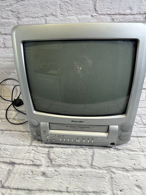PACIFIC 14& CRT TV VHS Combi PVTV1453 Retro Gaming Silver Recorder No Remote £74.95 - PicClick UK