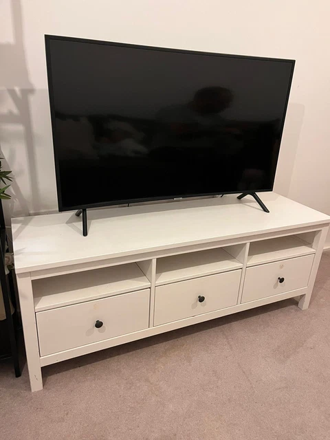 IKEA HEMNES TV Bench / Unit With Drawers White £75.00 - PicClick UK