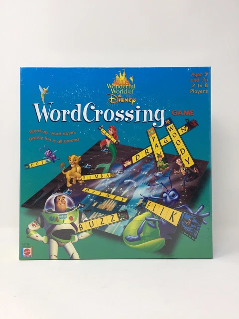 THE WONDERFUL WORLD Of Disney Word Crossing Game Mattel FACTORY SEALED ...