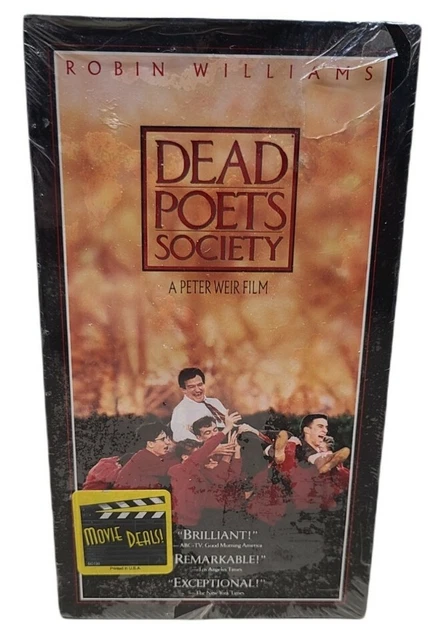 * DEAD POETS Society (VHS, 1995) Robin Williams, unopened sealed box £ ...