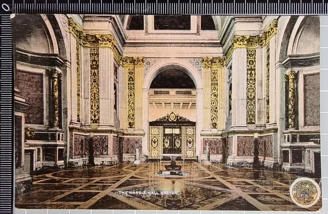 ANCIENNE CARTE POSTALE 1907 Redhill Gatton Hall The Marbre Hall EUR 20 ...
