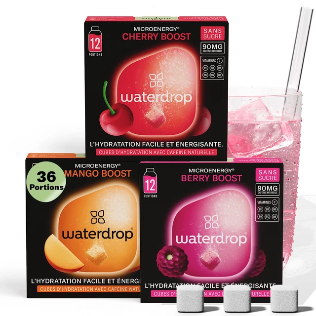 WATERDROP® COFFRET MICROENERGY, Boisson Énergisante Sans Sucre, Boisson ...