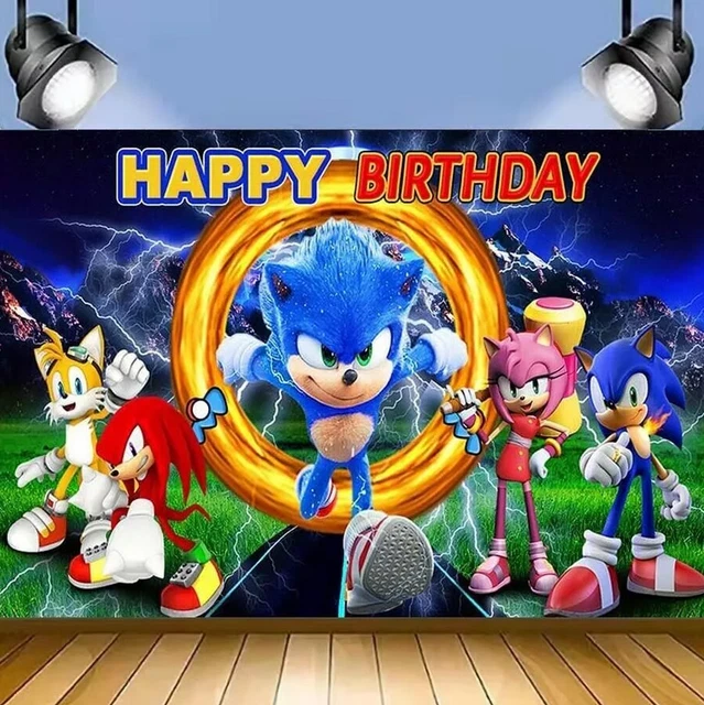 SONIC THE HEDGEHOG 3 Birthday Photography Backdrop Party Studio Decor ...