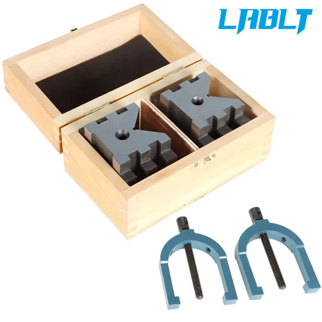 LABLT MULTI-USE 2-3/8& × 2-3/4" × 2" V-Block & Clamp Hardened Steel ...