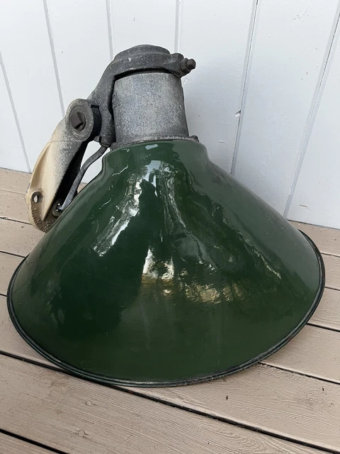 VTG GREEN BENJAMIN Porcelain Barn Gas Oil Station Sign Light Oval Shell ...