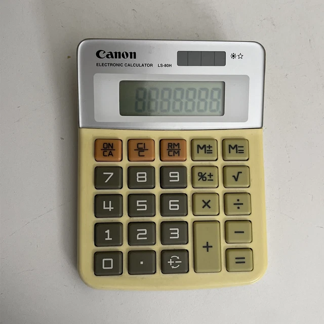 VINTAGE CANON CALCULATOR LS-80H Solar Powered $27.33 - PicClick CA