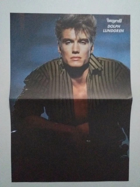 DOLPH LUNDGREEN WHITNEY Houston 1986 Turkish Magazine Poster Centrefold ...