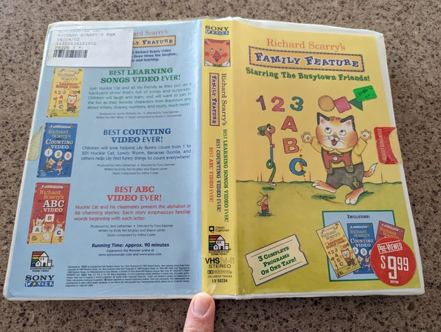 RICHARD SCARRY'S FAMILY Feature VHS Huckle Cat Random House Home Video ...