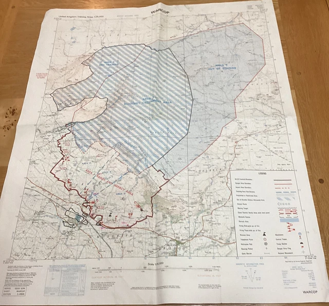 ORIGINAL BRITISH ARMY 1:25,000 Training Area Map: Warcop - 1981 £25.00 ...