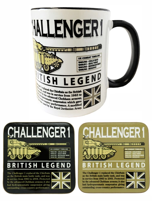 FV4030 4 CHALLENGER 1 British Army Main Battle Tank sous Tasse Mug Set ...