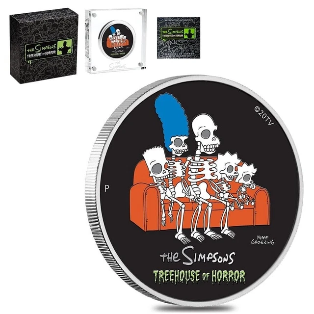 2022 PERTH MINT The Simpsons: Treehouse Of Horror 1 oz 9999 Silver ...