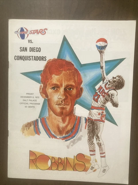 1972-73 ABA UTAH Stars vs San Diego Q’s game program Nr/Mt EUR 20,11 ...
