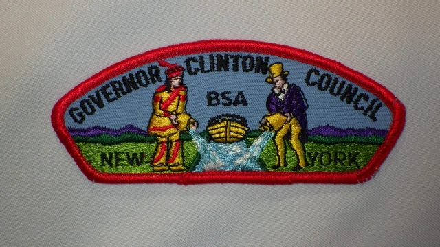 PATCH ÉPAULE ARRIÈRE gaze Boy Scouts BSA GOVERNOR CLINTON COUNCIL NEW ...