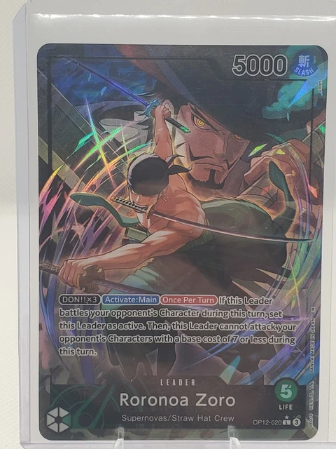 RORONOA ZORO OP12-020 Alt Art Leader Legacy of the Master English One ...