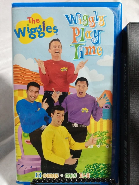 THE WIGGLES WIGGLY Play Time VHS Tape 2001 Vintage Preschool Blue ...