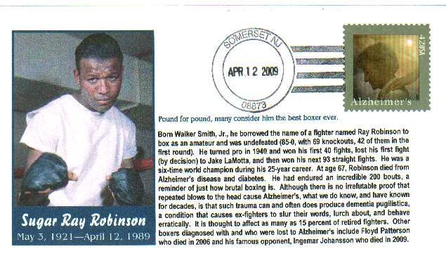 6° CACHETS SUGAR Ray Robinson Boxer 20th Anniversary of Death From ...