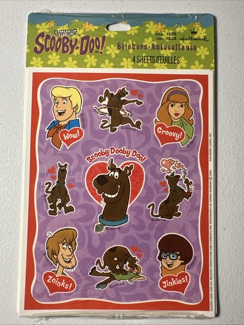 VINTAGE SCOOBY-DOO STICKER Sheets Hallmark Cartoon Network 2000 Brand ...