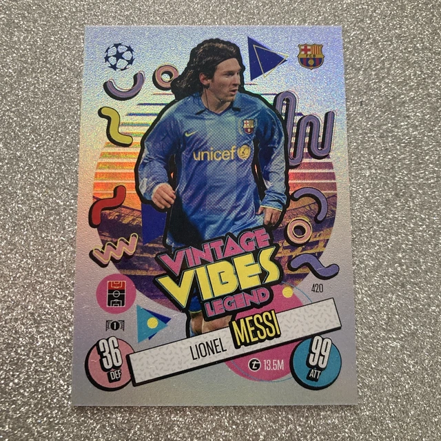 TOPPS MATCH ATTAX 2024/25 2025 Messi Vintage Vibes Legend comme neuf et ...