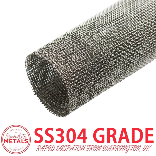 WOVEN WIRE MESH Roll 10 Mesh 30x60cm 2mm Hole 0.56mm Stainless Steel ...