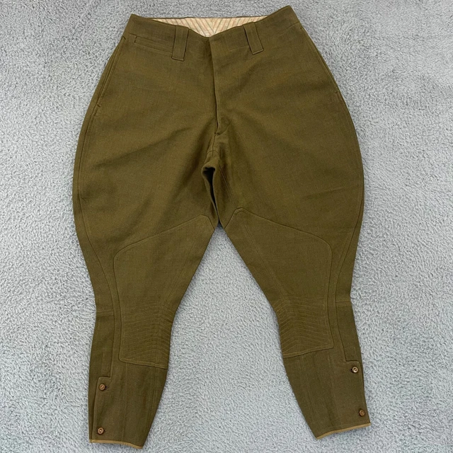 VINTAGE US ARMY Jodhpurs Adult 30 Early 1900s WW2 Trousers Button Fly ...