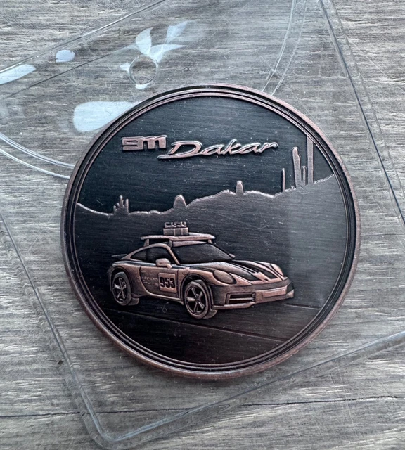 PORSCHE KALENDER MÜNZE Medaille Coin 2025 Porsche 911 Dakar Ahead EUR ...