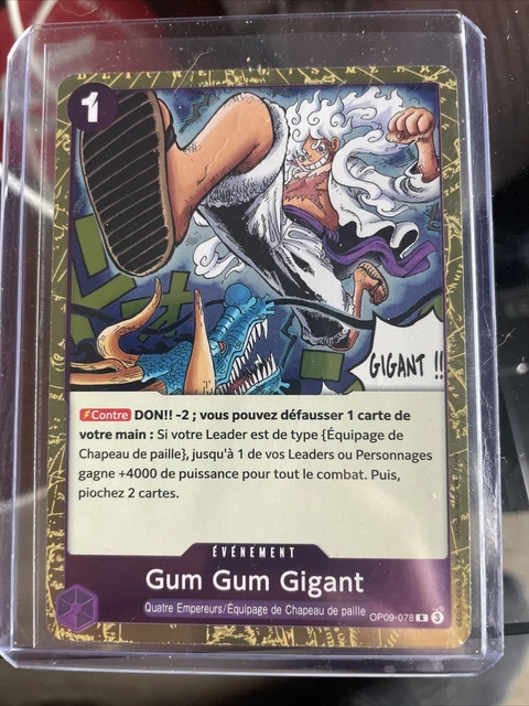 CARTE ONE PIECE Francaise Op09-078 Gum Gum Gigant Rare Fr Mint Op09 EUR 1,00 - PicClick FR