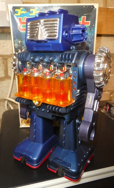 HORIKAWA JAPANESE BOX Engine Robot Boxed 1970's figure japan toy piston ...