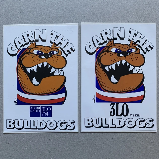 1990 ABC RADIO Sticker Set AFL VFL Western Bulldogs $12.00 - PicClick AU