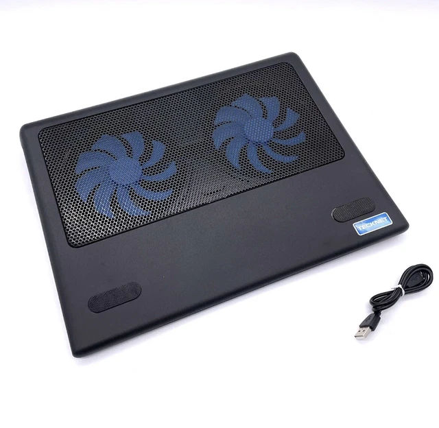 LAPTOP COOLING PAD Stand With Blue Light Fans Fits 12–16 inch notebook ...