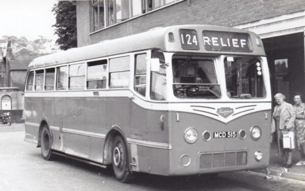 BUS PHOTO SOUTHDOWN Leyland Royal Tiger MCD 515 Lewes Bus Station Route ...