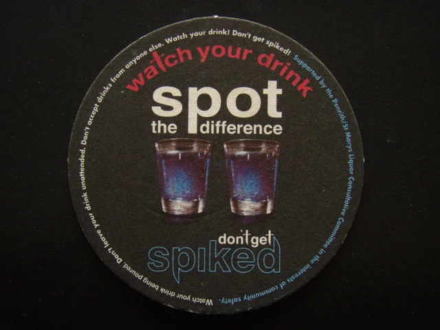 WATCH YOUR DRINK Spot The Difference Don't Get Spiked Penrith St Marys ...