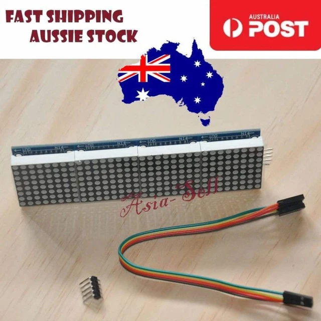 MAX7219 DOT MATRIX Module Microcontroller 4 In 1 Four In One Display 5P ...