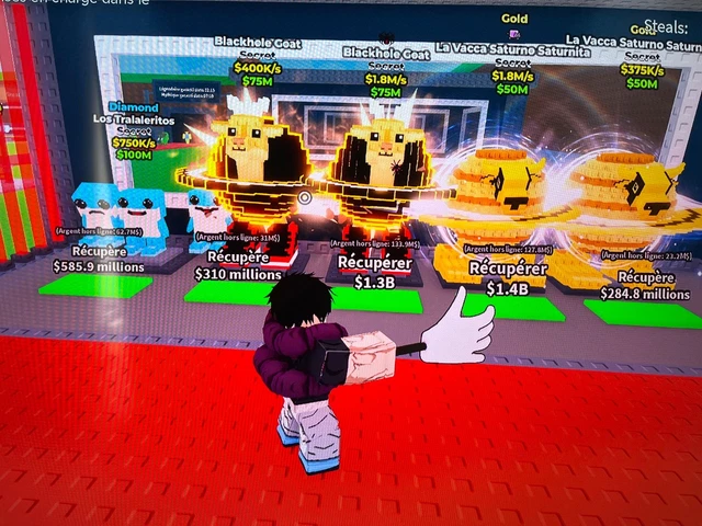 COMPTE ROBLOX STEAL a brainrot plus grow a garden 1qi Et skins toji ...