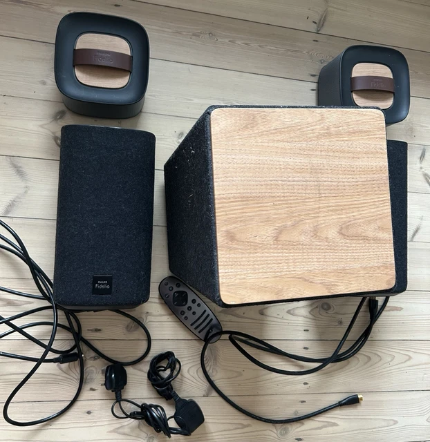 PHILIPS FIDELIO E5 Surround Speakers Wireless Soundbar TV Sound System ...