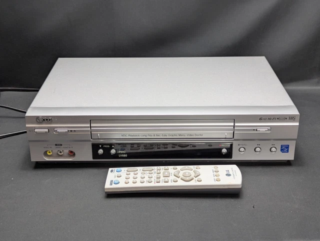 LG LV880 6-HEAD Hi-Fi Nicam Stereo VCR VHS Player Recorder with Remote ...