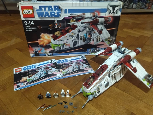 LEGO STAR WARS Republic Attack Gunship 7676 Clone KOMPLETT MIT FIGUREN ...