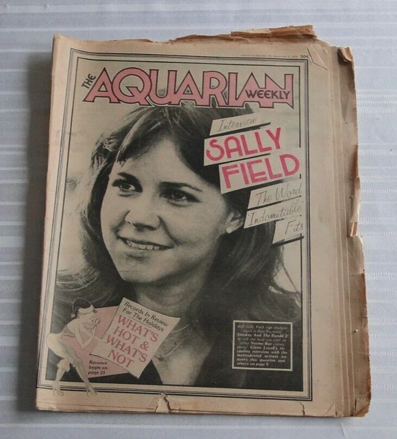 VINTAGE PULP MAGAZINE The Aquarian Weekly 1979 Sally Field Interview ...
