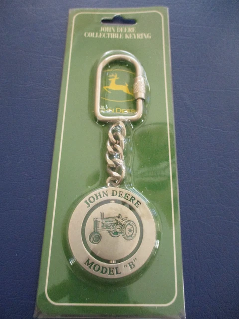 JOHN DEERE MODEL B Two-Cylinder Tractor Screw Open Carabiner Key Chain ...