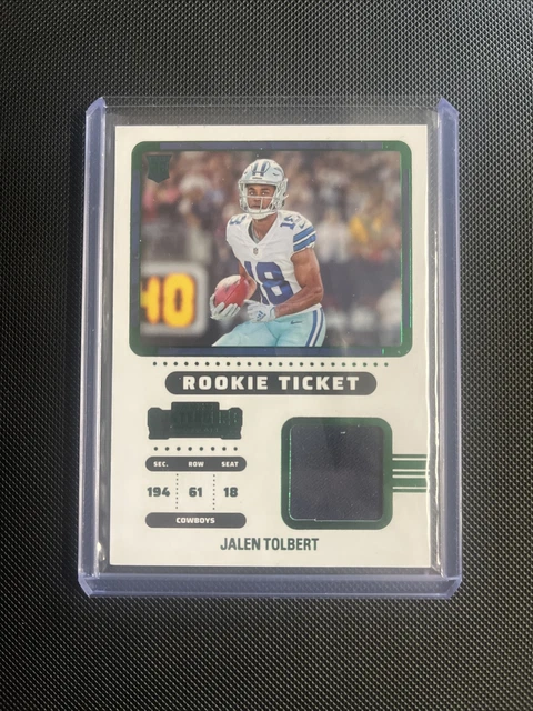JERSEY JALEN TOLBERT 2022 Panini Contenders ÉMERALD patch #RTS-JT0 ...