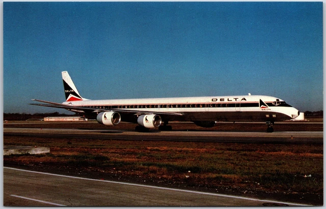 AIRPLANE DELTA AIRLINES McDonnell Douglas DC-8-71 Aircraft Postcard EUR ...