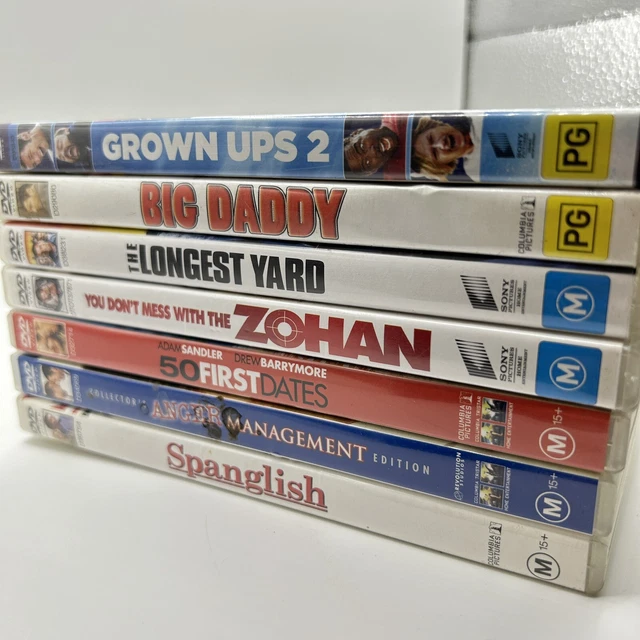 ADAM SANDLER BULK Movie Lot Bundle x7 Zohan Spanglish 50 First Dates ...
